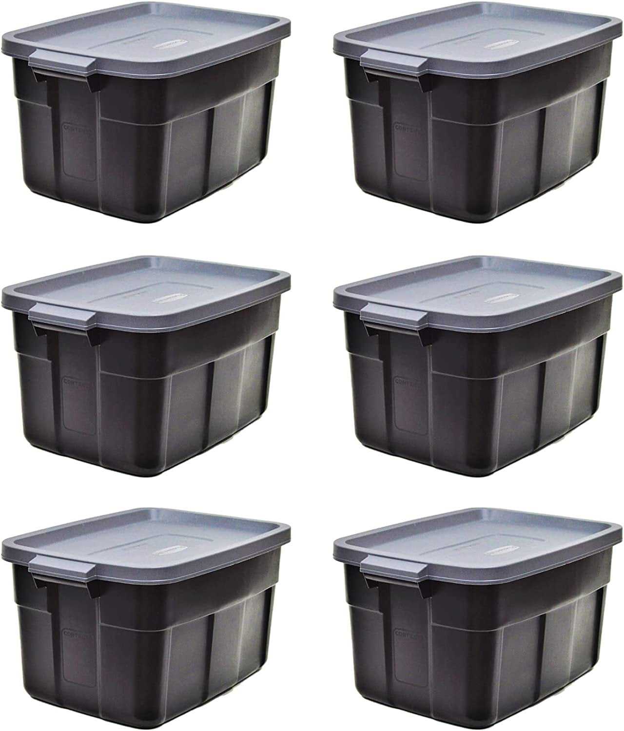 Rubbermaid Roughneck Tote 14 Gallon Stackable Storage Container with ...