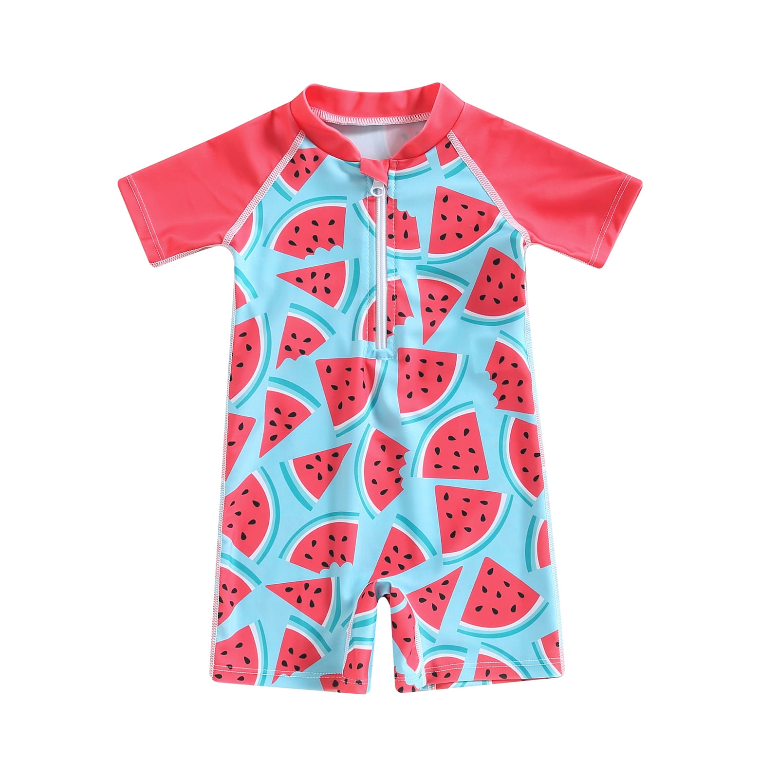 Blotona Kids Baby Rash Guard Swimsuit Playsuits Watermelon Print Zipper ...