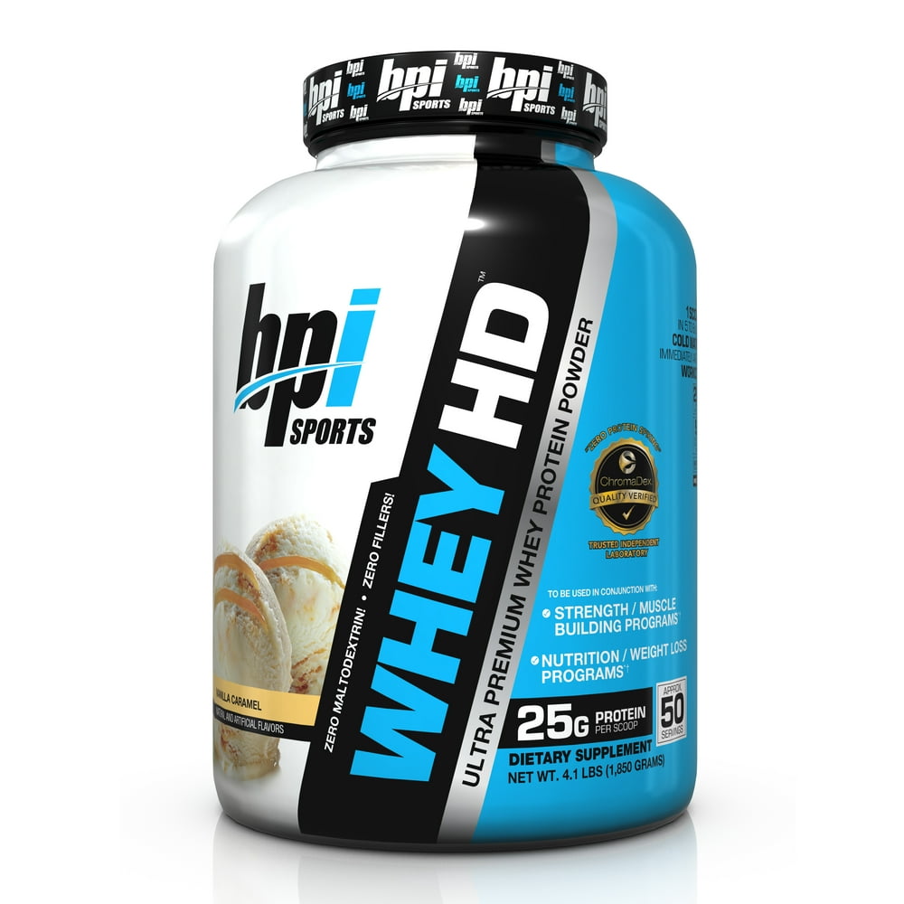 BPI Sports Whey HD Protein Vanilla Caramel, 50 Servings - Walmart.com ...
