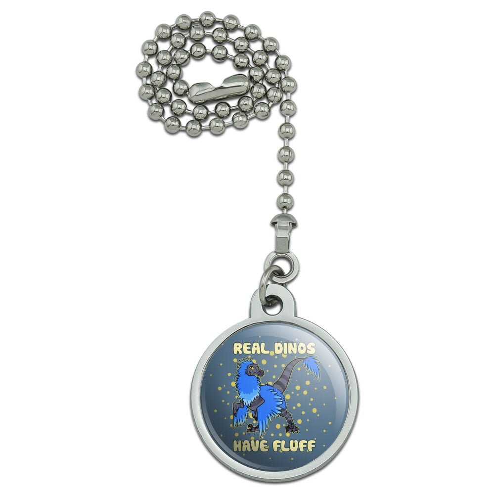 Real Dinos Have Fluff Raptor Dinosaur Ceiling Fan and Light Pull Chain ...