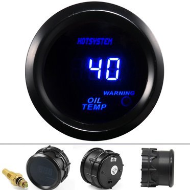 GlowShift Black 7 Color Celsius Oil Temperature Gauge - Walmart.com