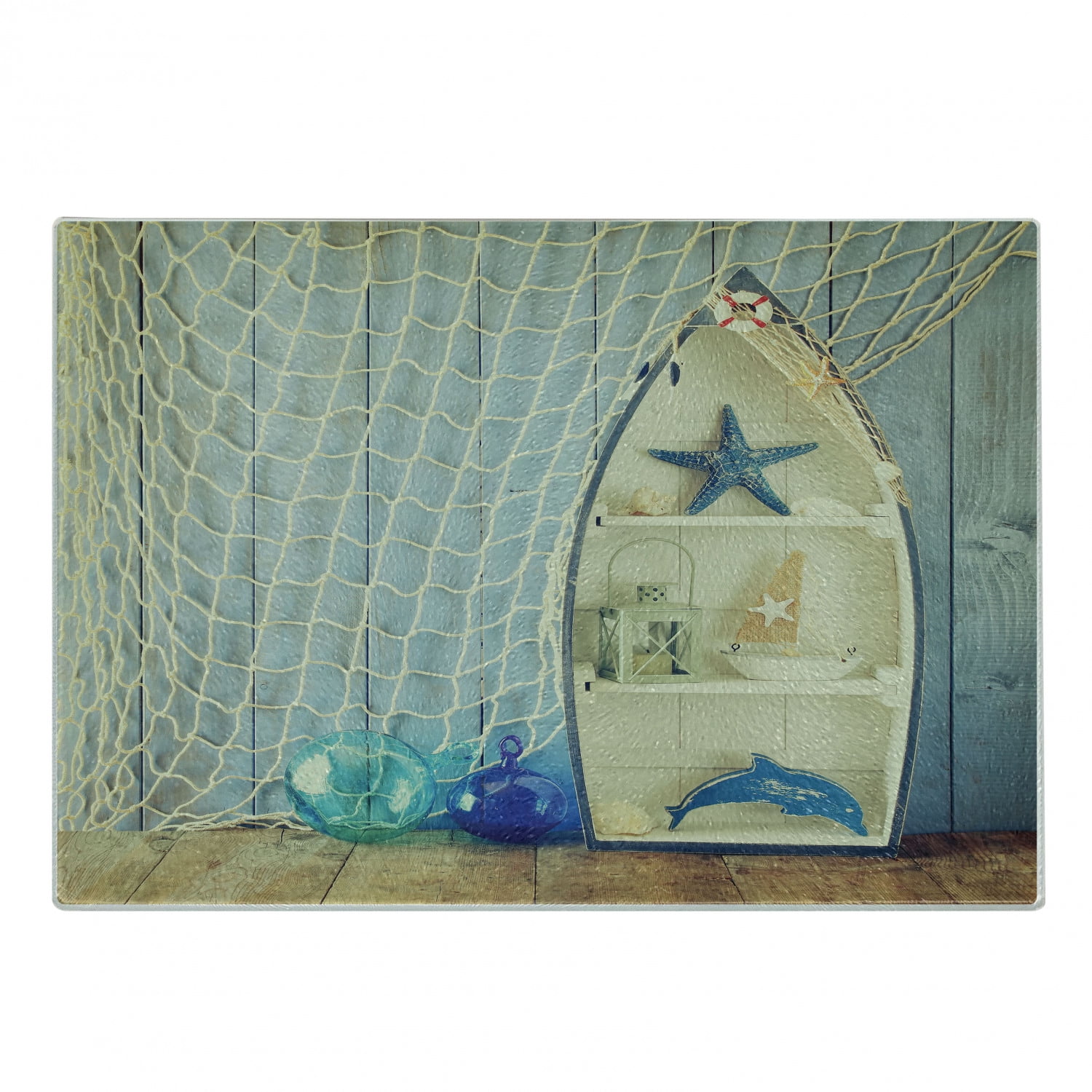 Nautical Cutting Board, Nautical Boat Standing Against the Wall Other ...