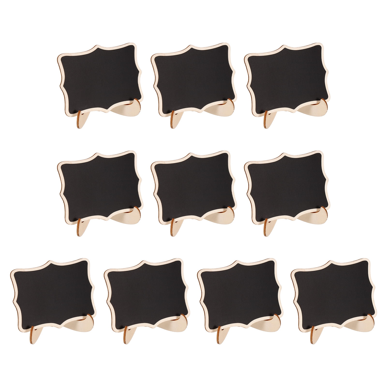 Mini Chalkboard Signs Small Blackboard Labels with Stand Wooden Wavy ...