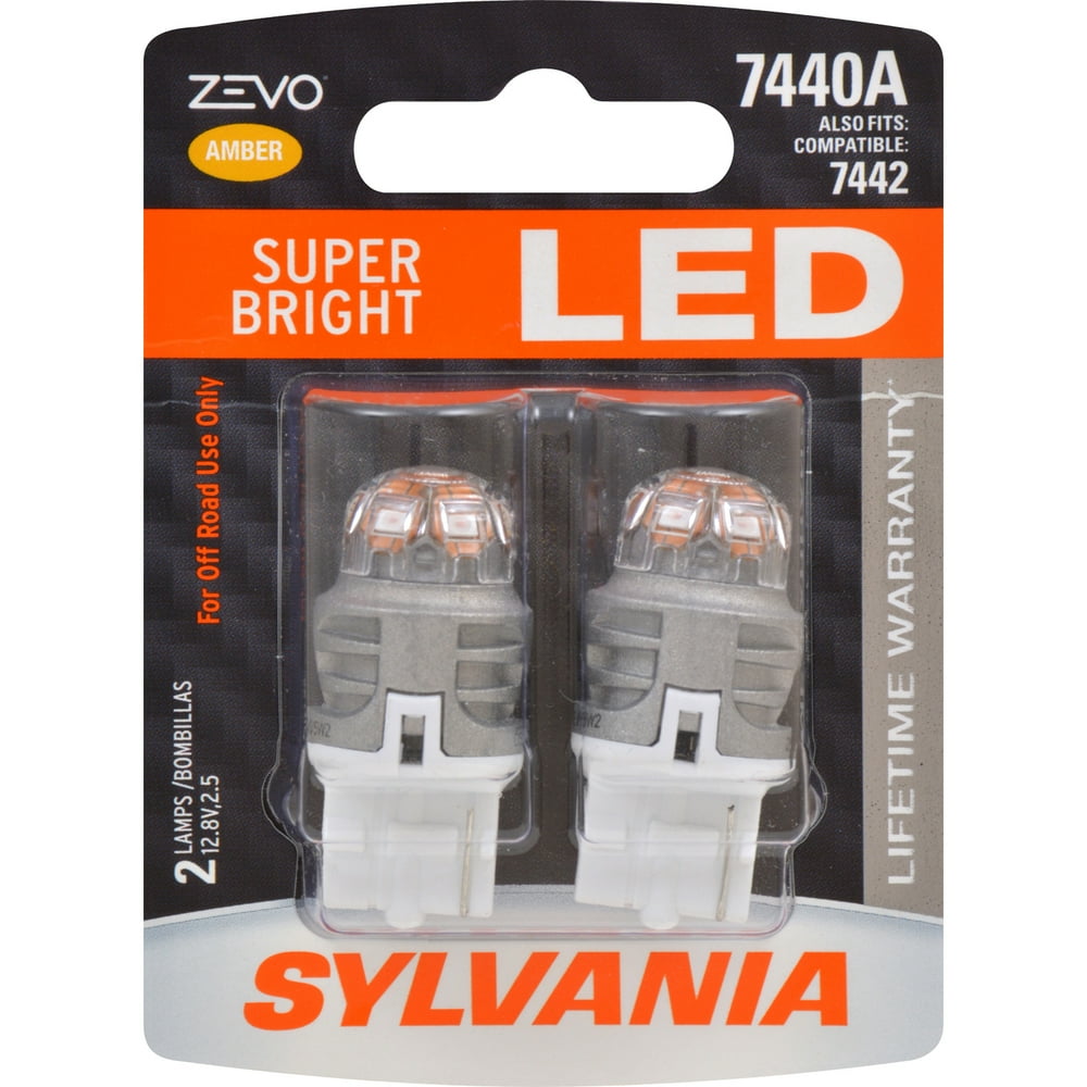 2-PK SYLVANIA ZEVO 7440 T20 992 Amber LED Automotive Bulb - Walmart.com ...