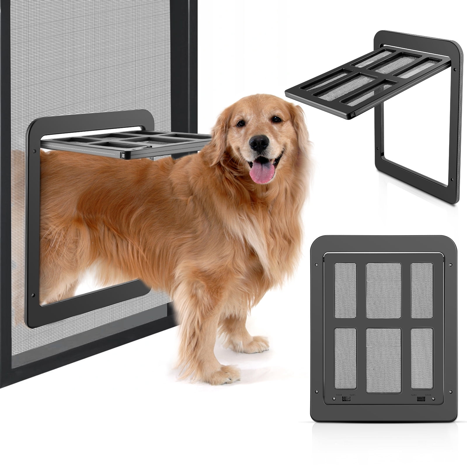 OWNPETS Pet Dog Lockable Screen Door Magnetic Self-Closing - Walmart.com
