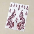1 Sheet Flower Henna Sticker Waterproof Brown Hand Sticker For Women ...