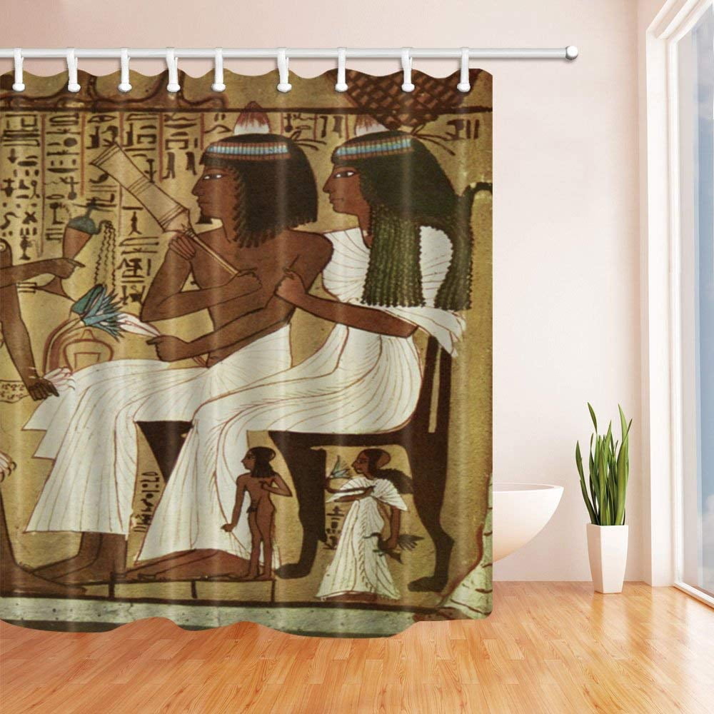 Artjia Egyptian Decor Cleopatra Egypt King Polyester Fabric Bathroom