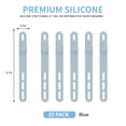 25 Pcs Silicone Cable Ties, Cable Ties Reusable, High Elasticity Cord ...