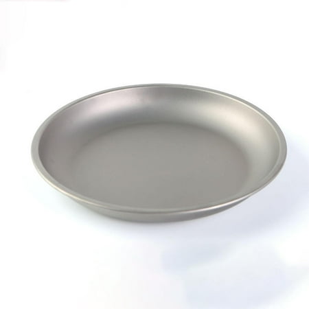 Ultralight Titanium Plate Round Dish Tableware Salad Fruit Snack Frying ...