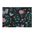 BZSMCE Butterfly Pink Flower Pattern Pattern 2-Piece Non-Slip Absorbent ...