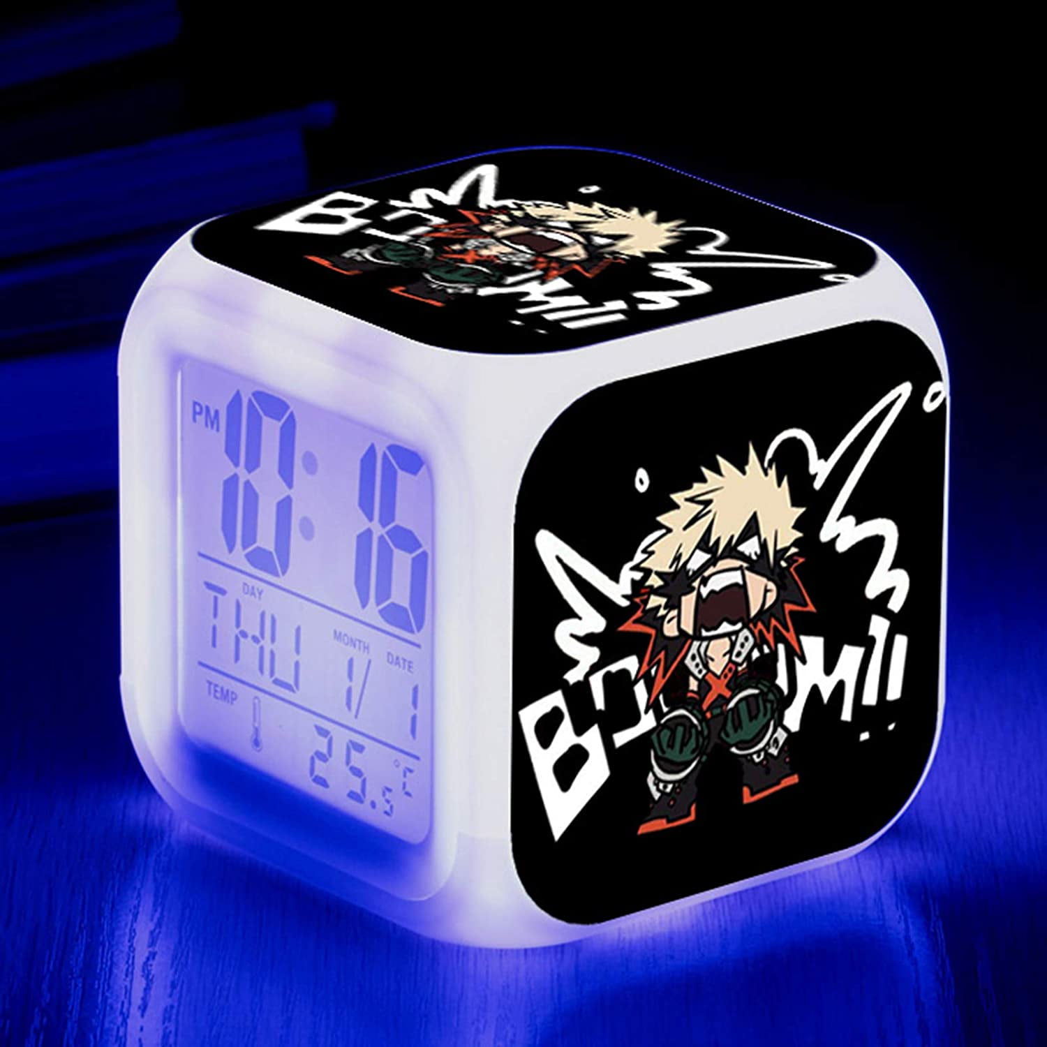 Anime Mha Bnha Deku Midoriya Digital Alarm Clocks for Girls Boys, LED ...