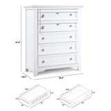 Suite Bebe Winchester Wooden 5-Drawer Dresser, Traditional Biscotti ...