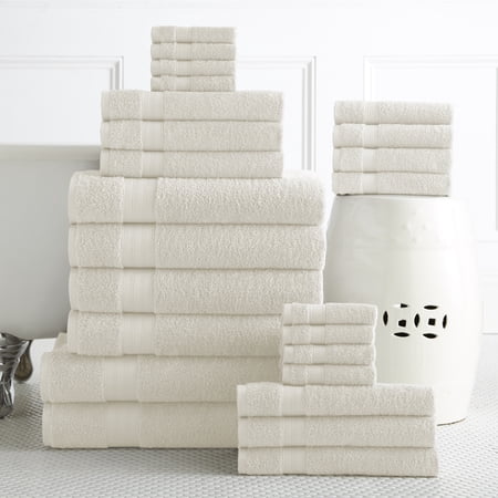 100-percent Plush Cotton 24-piece Economic Bath Towel set - Walmart.com ...