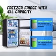 TACOOL Mini Refrigerator with Top Freezer 43 Liter Dual Door Small ...