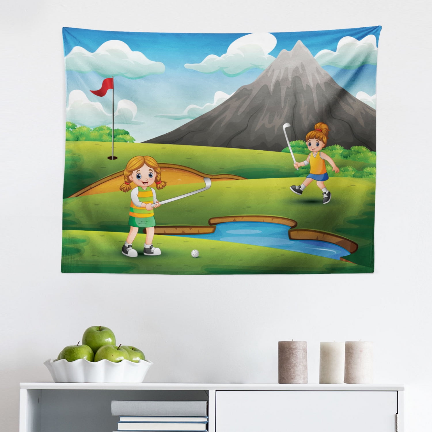 Scenic Summer Tapestry, Idyllic Road in Grassy Forest Photo, Fabric ...