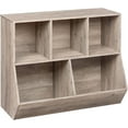 Bookshelf Bookcase Footboard Toy Storage Cubby 35.4" L Children's Toy ...