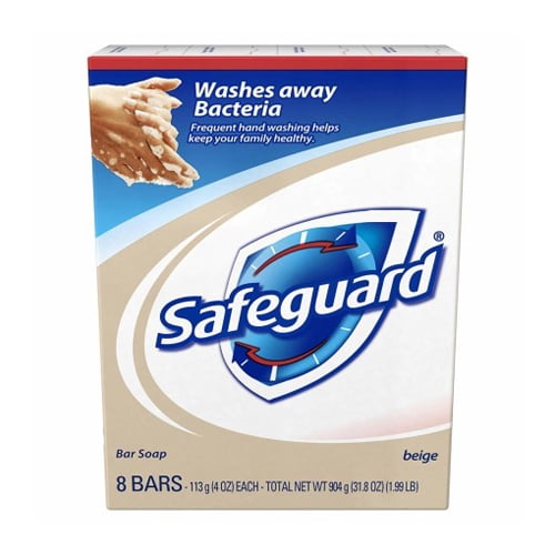Safeguard Antibacterial Beige Bath Soap Bar - 4 Oz/Pack, 8 Bars, 2 Pack ...