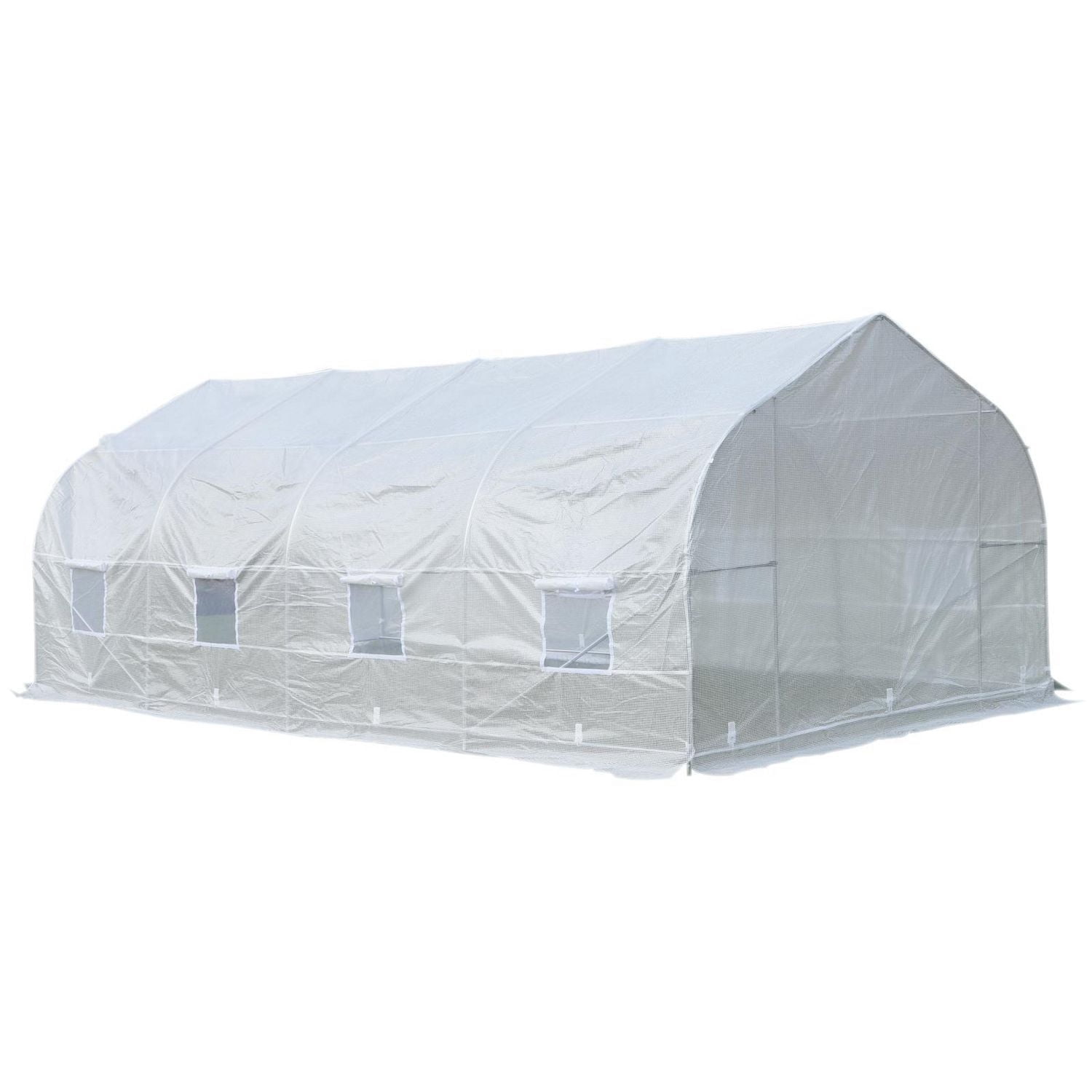 Outsunny 20x10x7ft Walk-in Steeple Greenhouse Outdoor Backyard Plant ...