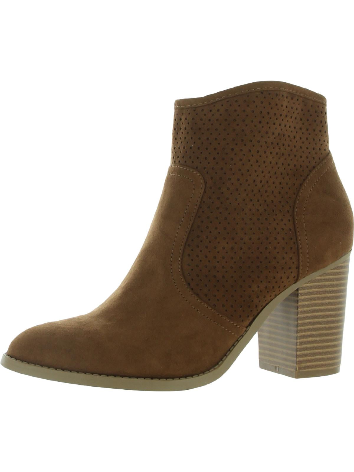 Sun + Stone Womens Adrien Perforated Ankle Booties - Walmart.com
