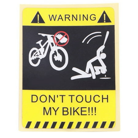 Reflective Bike Stickers Don't Touch My Bike Decorative Night Warning ...