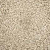 Edgeley Boho Round Pouf in Grey, Natural Woven Braided Jute - Walmart.com