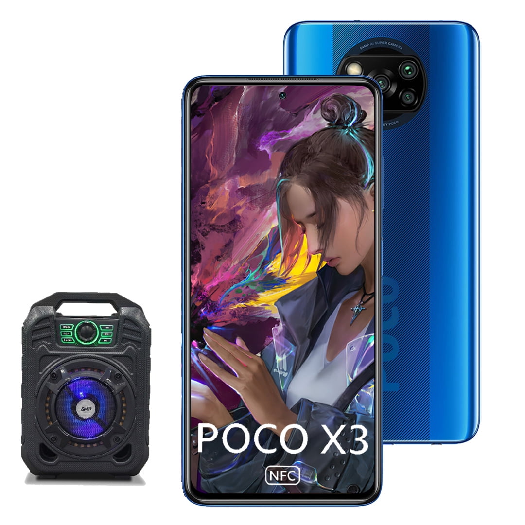 Smartphone Xiaomi Poco X3 NFC 128GB 6GB Dual Sim más Bocina - Azul ...