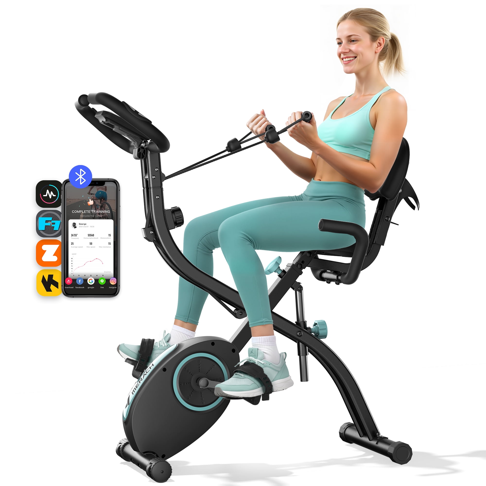 Click here for Merach Folding Exercise Bike  4 In 1 Magnetic Upri... prices