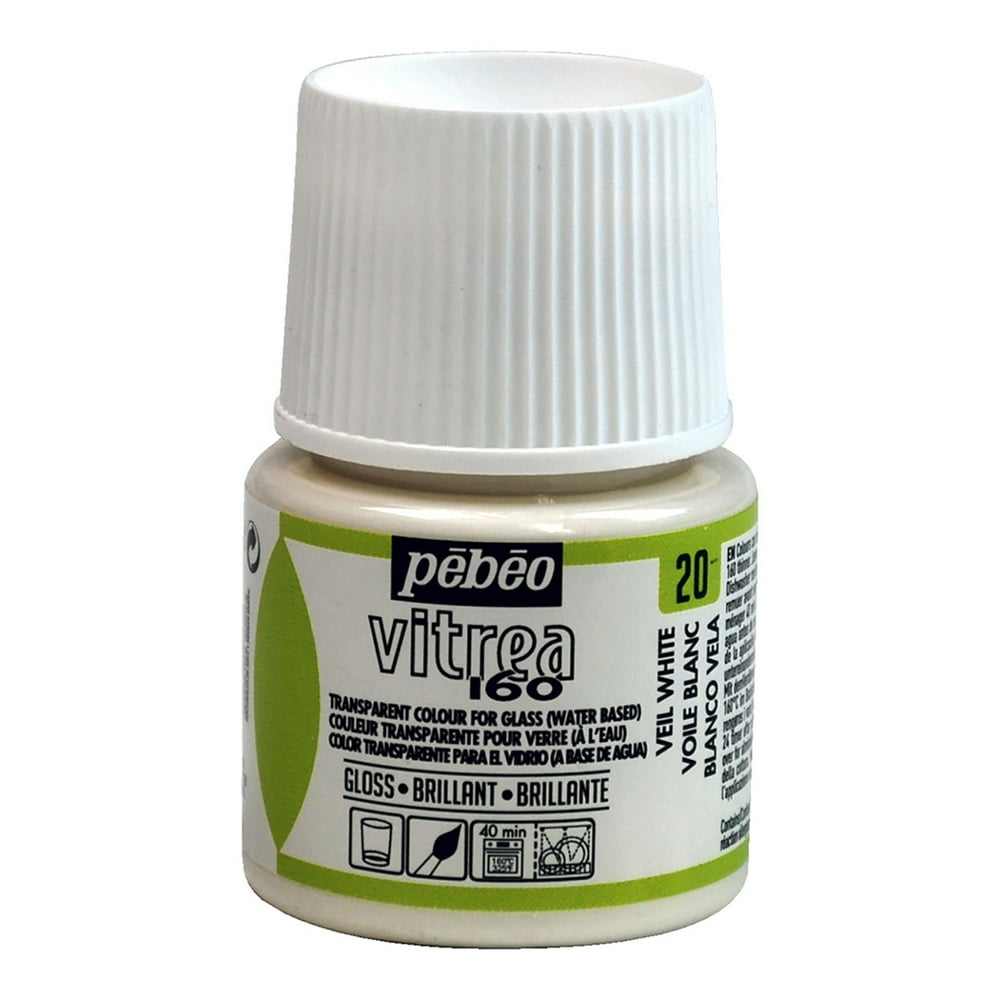 Pebeo Vitrea 160 Glass Paint, 45ml, Glossy, Veil White - Walmart.com ... Pebeo Vitrea 160 Glass Paint, 45ml, Glossy, Veil White - Walmart.com ...