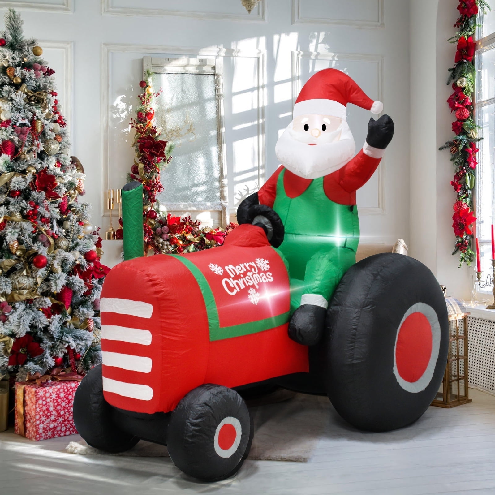 Click here for Kitbonis 5.5ftchristmas Inflatable Tractor Outdoor... prices