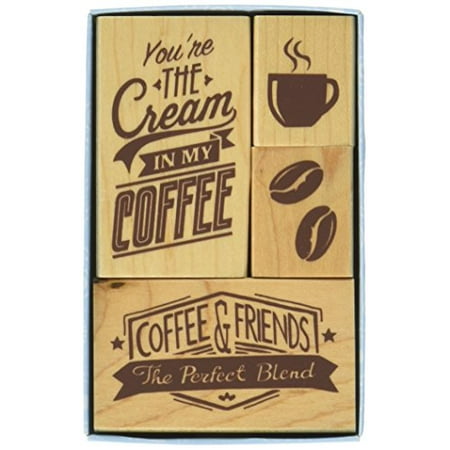 Inkadinkado Coffee Mounted Rubber Stamp Set, 4 pc | Walmart Canada