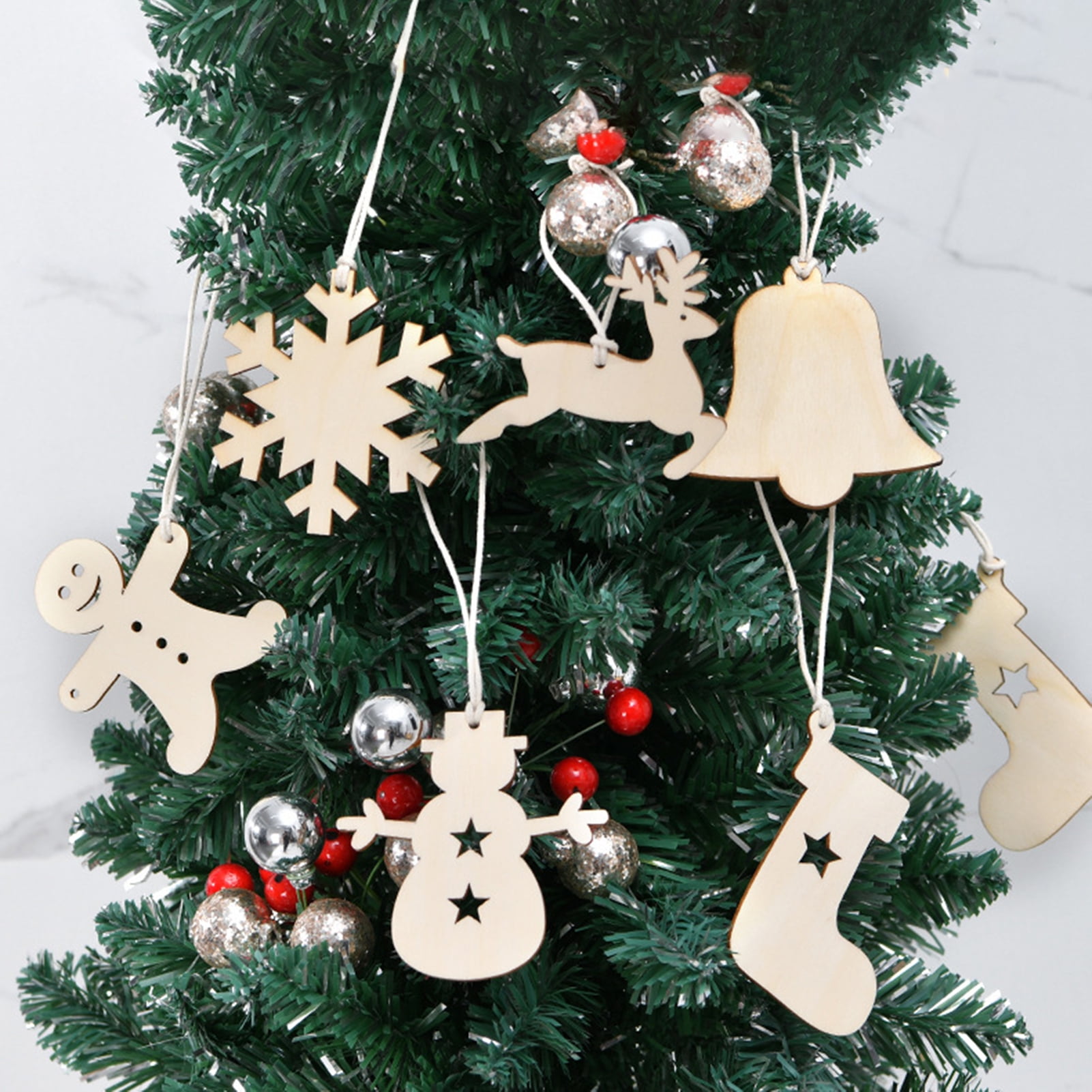 D-GROEE 10 Set Christmas Tree Hanging Burr Free Uniform Thickness Laser ...