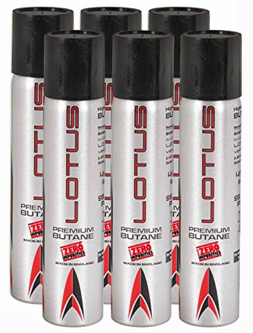 6 Can Lotus Premium Lighter Butane Refill Fuel 3.04 oz 90ml Canister ...