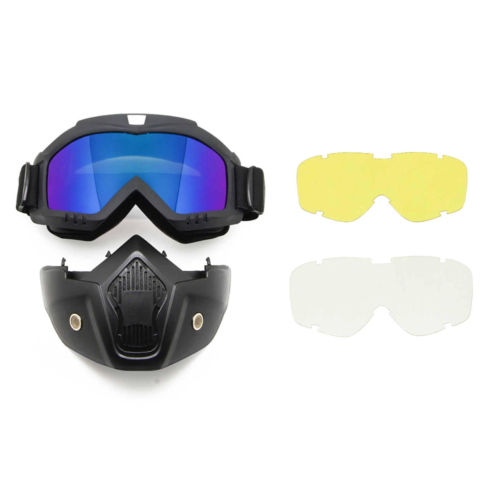 Motorcycle Dirt Bike ATV Goggles Mask Detachable Protect Padding ...