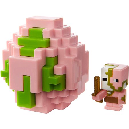 Minecraft Mini-Figure Spawn Egg - Pink and Green Zombie Pigman ...