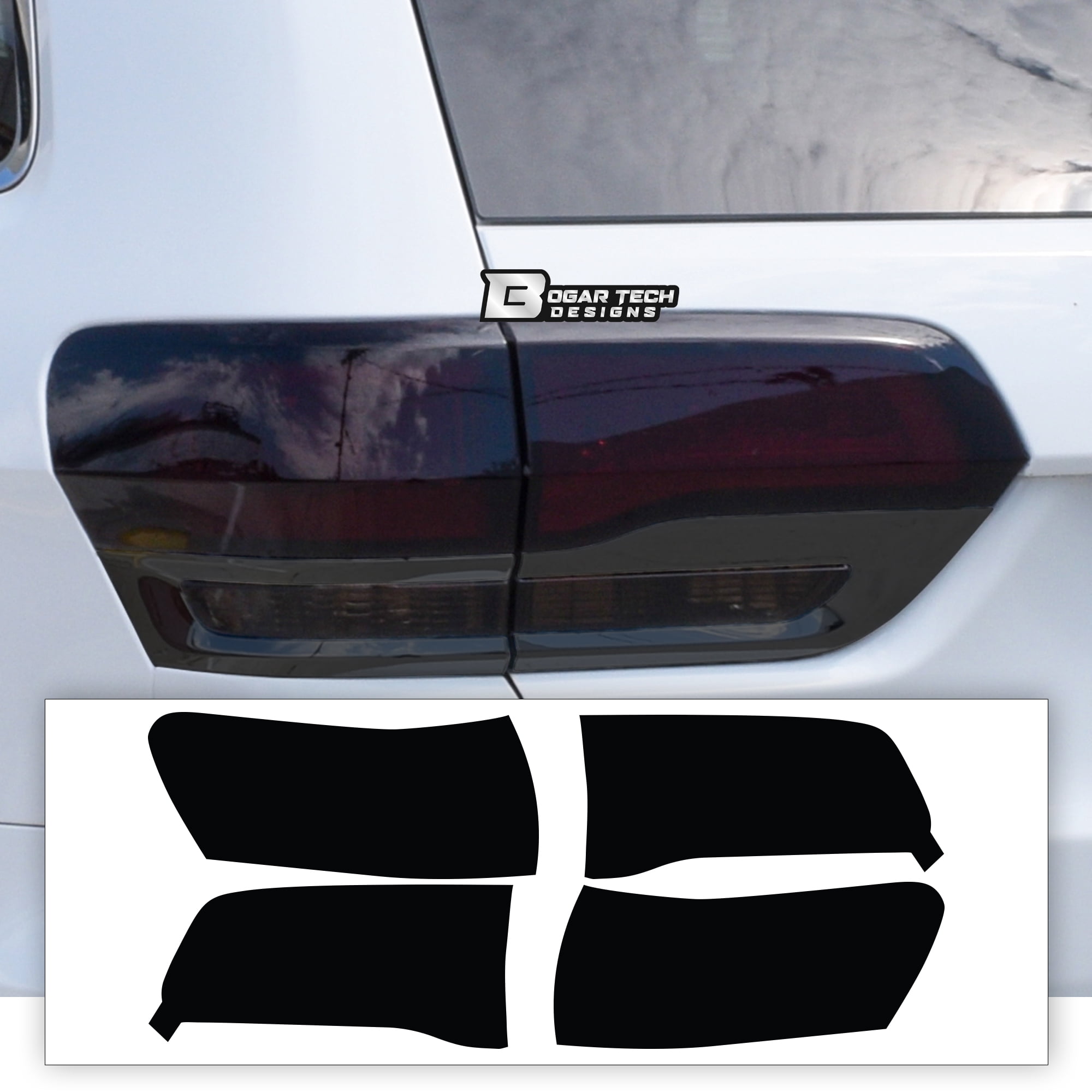 BOGAR TECH DESIGNS Tinted Taillight Rear Overlay Tint Covers Compatible ...