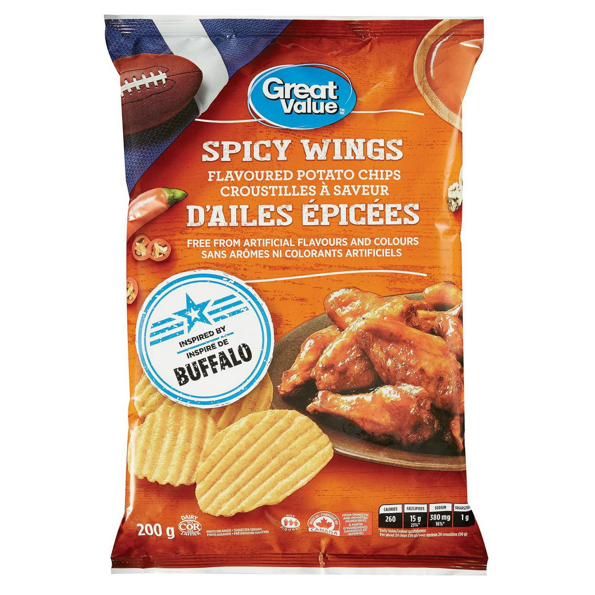Click here for Great Value Spicy Wings Flavoured Potato Chips 200... prices