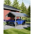 10x20ft Heavy Duty Carport w/Galvanized Steel Frame & All-Season PE ...