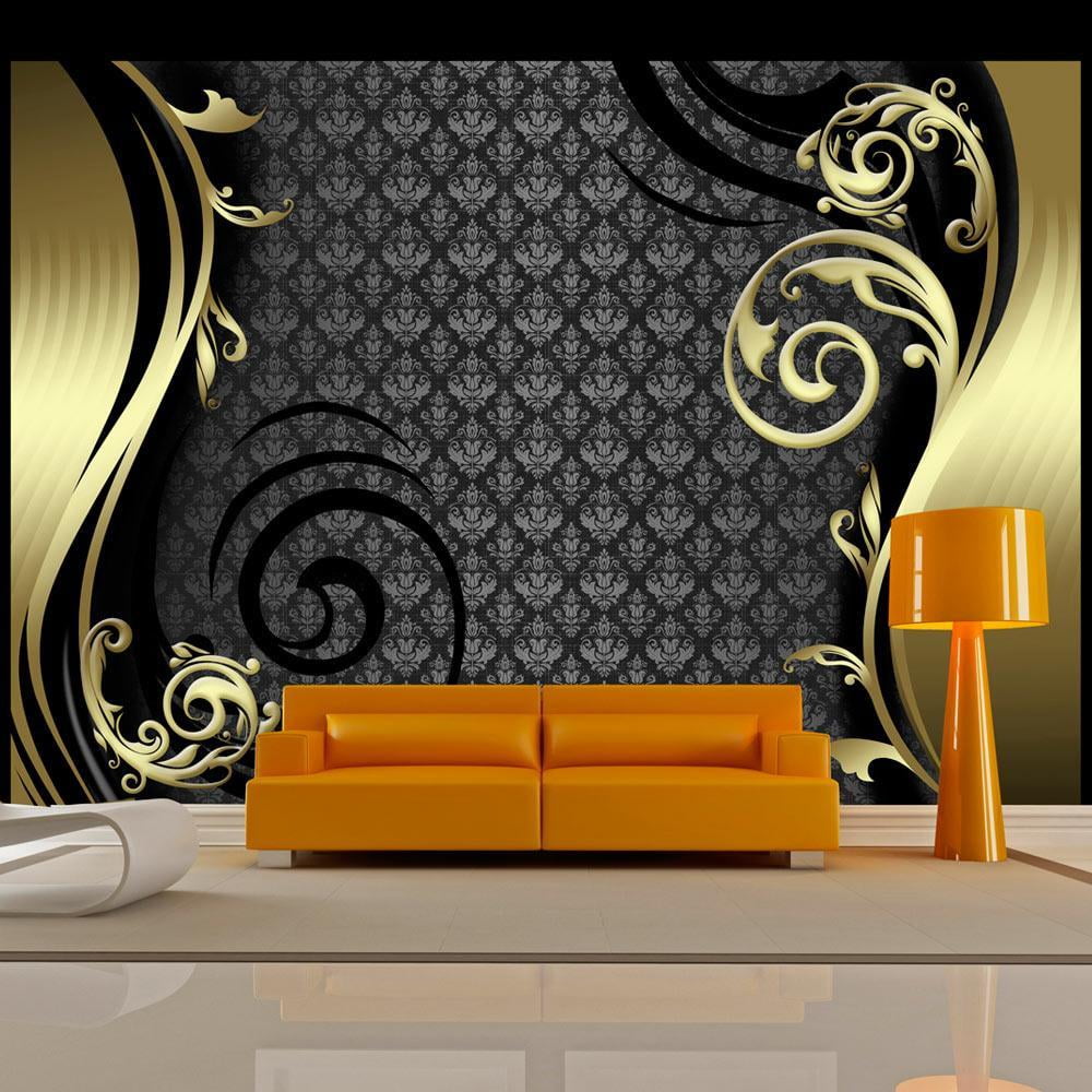 Tiptophomedecor Glam Wallpaper Wall Mural - Golden Curtain - Walmart.com