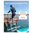 4-Step Pontoon Boat Ladder - Heavy Duty Aluminum Alloy Swim Ladder, Non ...