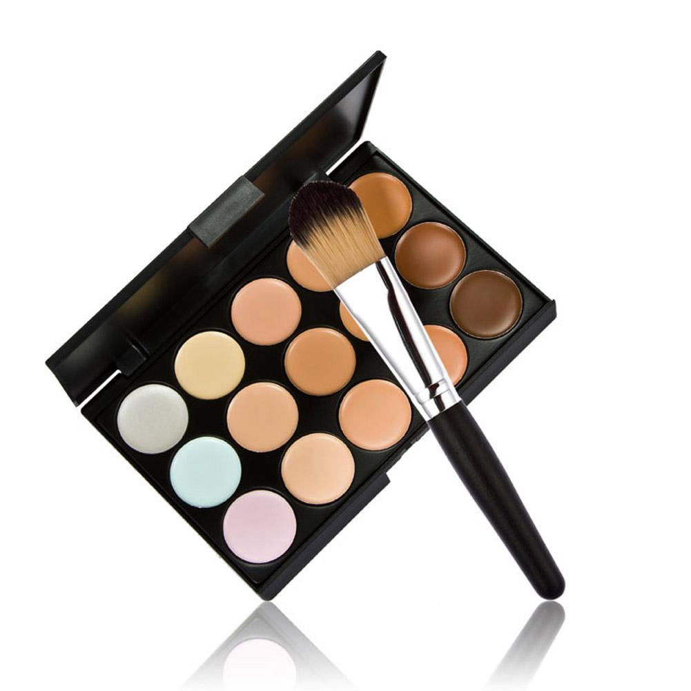Brocha correctora en polvo nueva paleta de maquillaje en crema facial ...