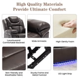 Home Theater Seating Manual Recliner Chair with LED Light Strip for ...