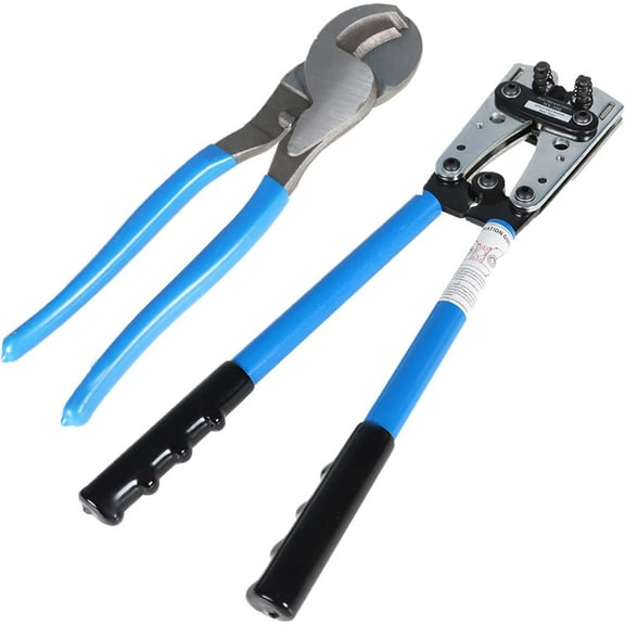 6-50mm2 Battery Cable Lug Crimper Wire Crimping Tool Pliers with Cable ...