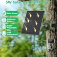 5W Solar Panel for Trail Cameras, DC & USB-C Solar Charger with 5200mAh ...