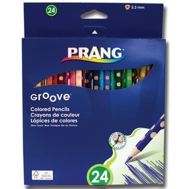 Prang Groove Non-Toxic Color Pencil Set, 3.3 mm, Assorted Color, Set of ...