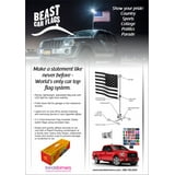 BEAST CAR FLAGS - World's Only Ever Mountable Car Flag with LED Light ...