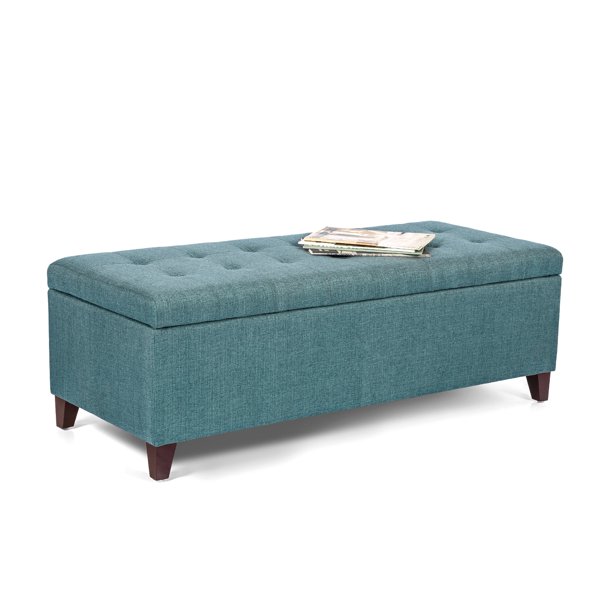 Homebeez Fabric Storage Ottoman Bench,Folding Bench Chest Foot Rest ...