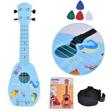 Mini Kids Acoustic Toy Guitar Kit Gig Bag + Picks + Strap + Tuner ...