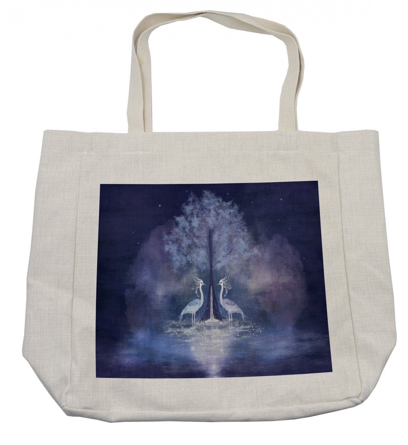 Fantasy Shopping Bag, Fabulous Herons and Tree in Living Water ...