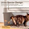 Large Litter Box with Lid and Sifting Mat, 24 Inch High Sided Enclosed ...