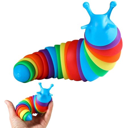 Fidget Slug Toy,3D Printed Articulated Slug Toy Flexible Desk Pet ...